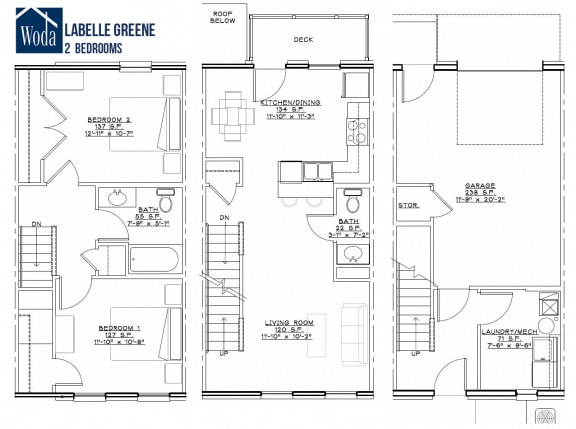 Floor Plans of LaBelle Greene in Wheeling, WV